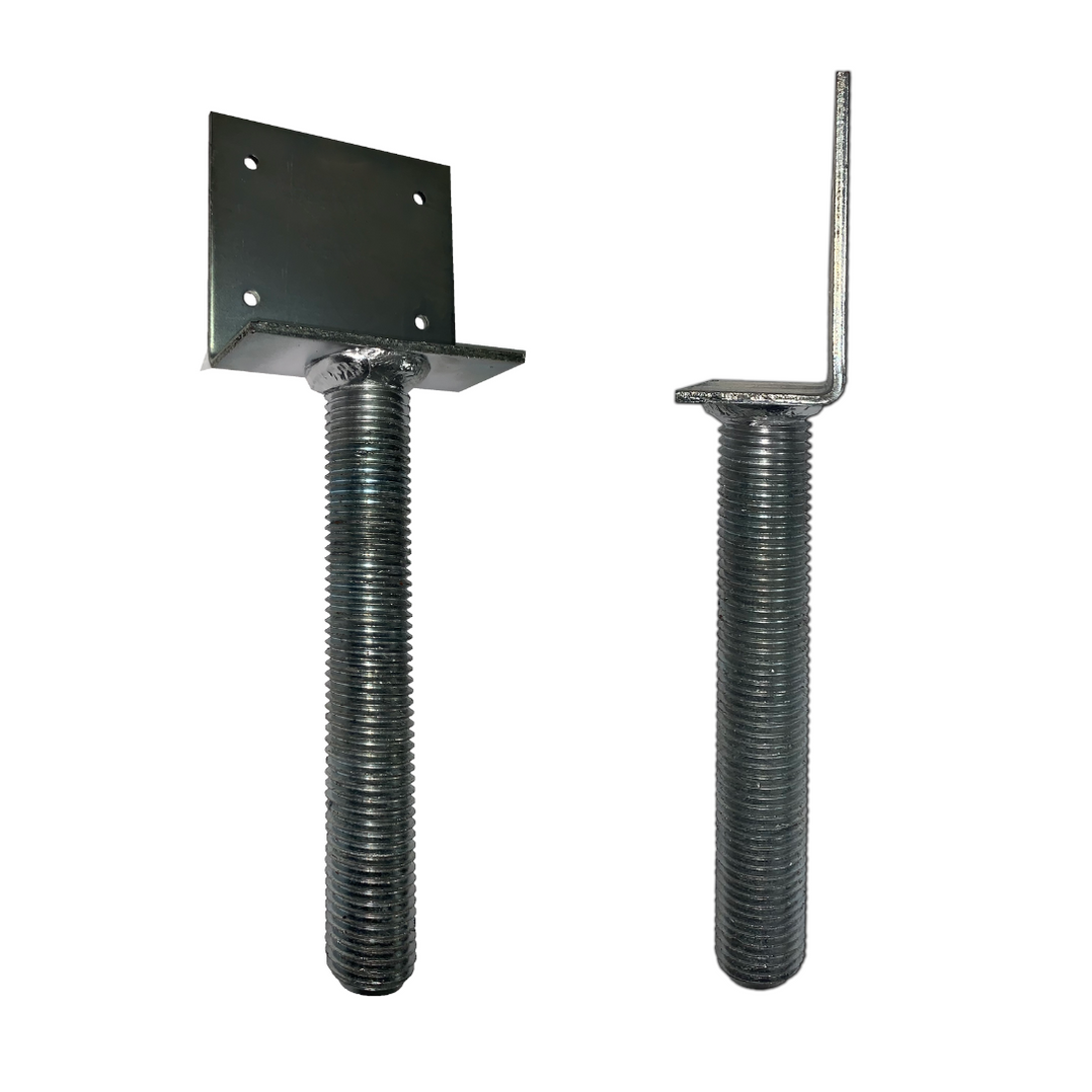 Angle Plate Beam Supports - Blue Zinc