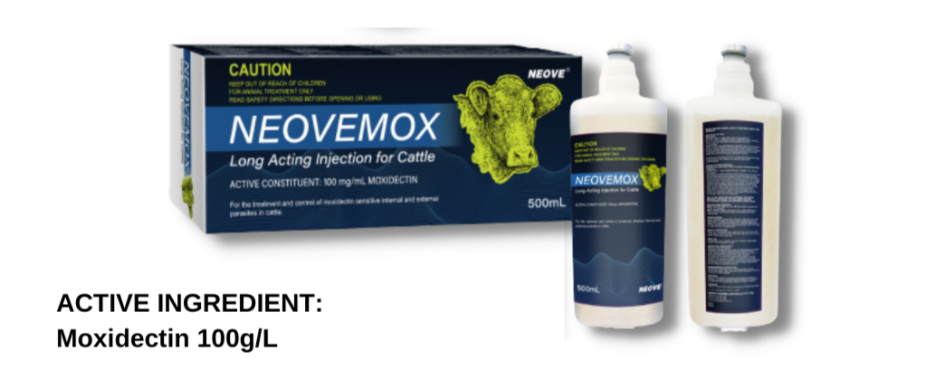 NEOVEMOX™ (MOXIDECTIN) Long Acting Injection for Cattle 500ml